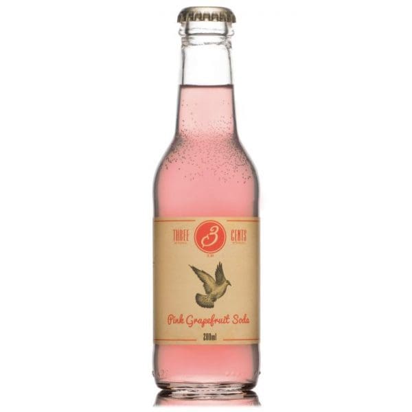 3 Cents Pink Grapefruit Soda 200ml - SAJ Vine ApS