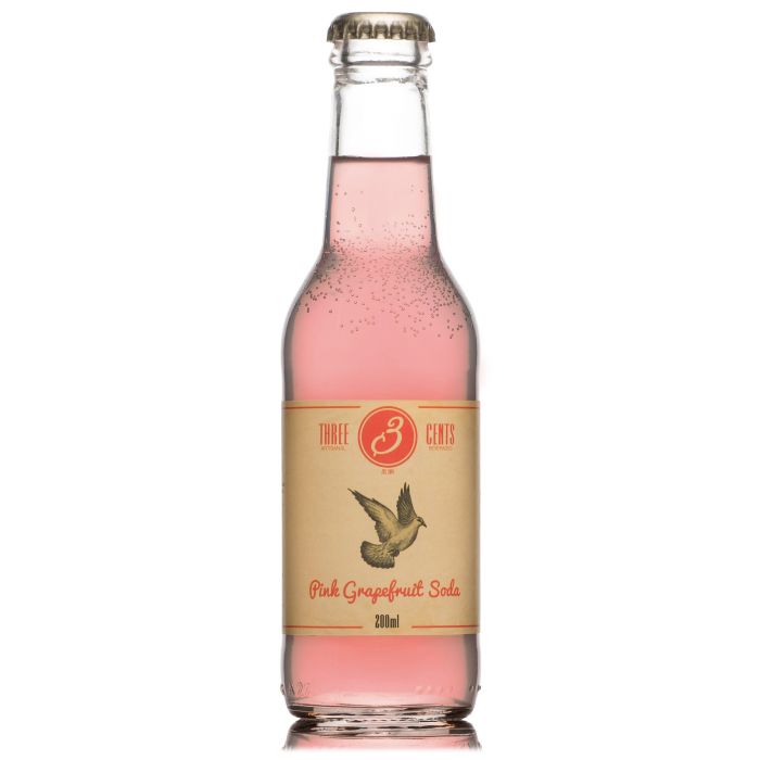 3 Cents Pink Grapefruit Soda 200ml - SAJ Vine ApS